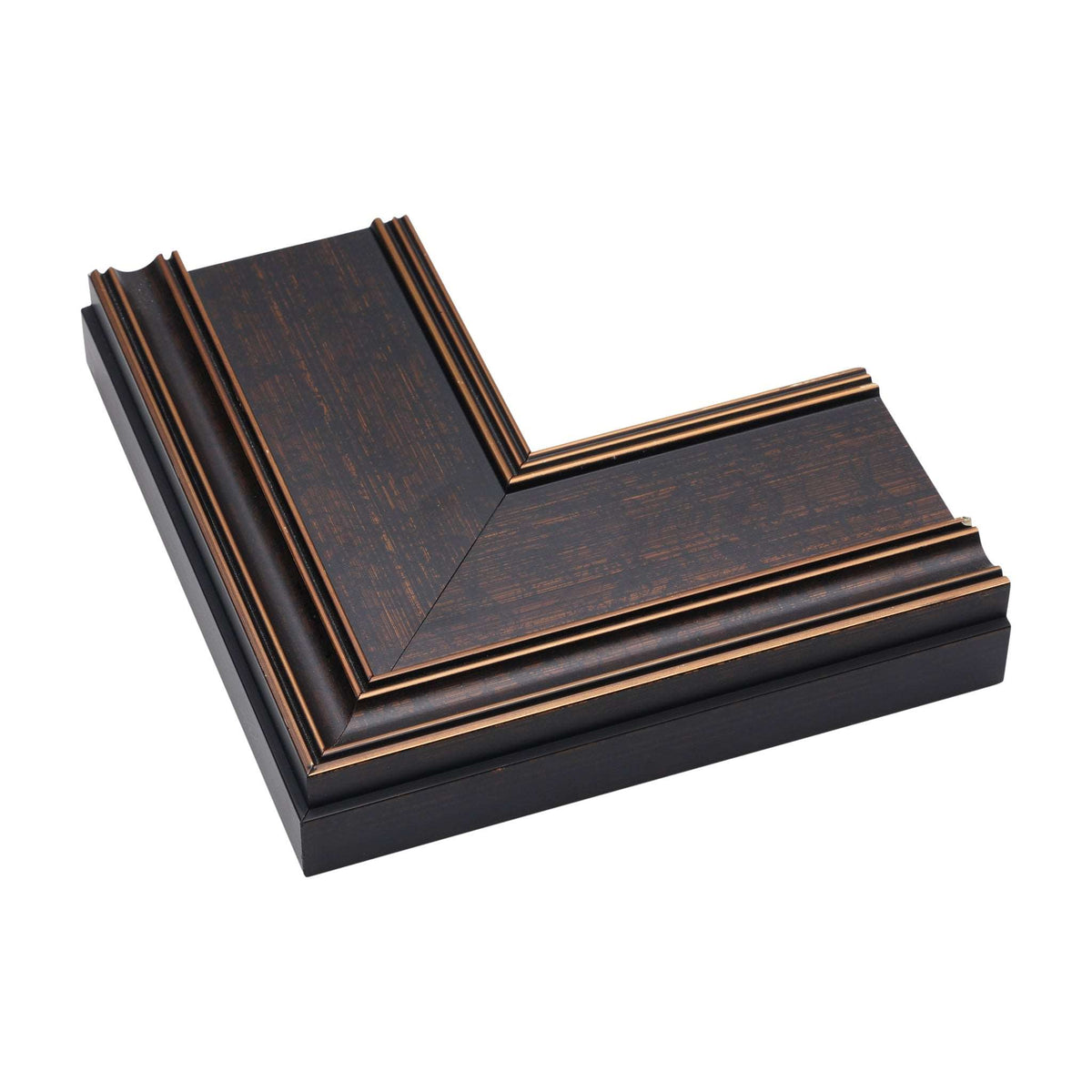 Dark Brown Wood w/Bronze Picture Frames Online | Florida Frames